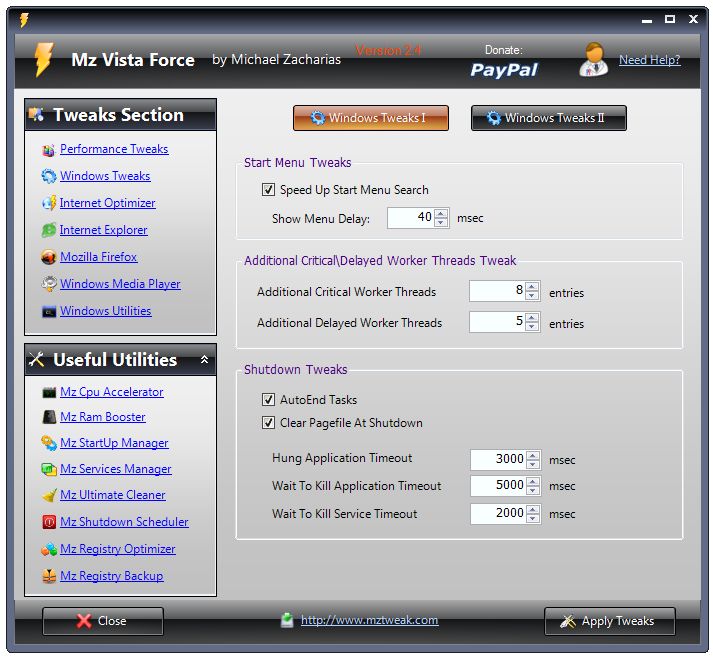 Free Speed Tweaks For Vista - processinter